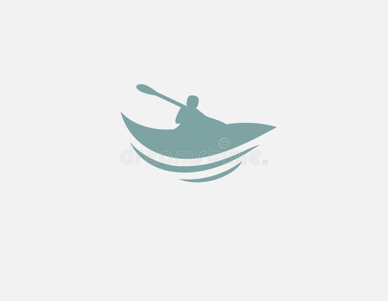 Creative Abstract Logo Man in a Boat with a Sport Extreme Sport Stock ...