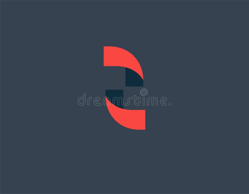 Abstract Logo of Two Geometric Identical Shapes for Your Company Stock ...