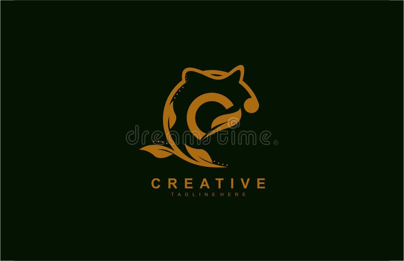 Creative Abstract Logogram Rounded Shape Stock Illustration ...