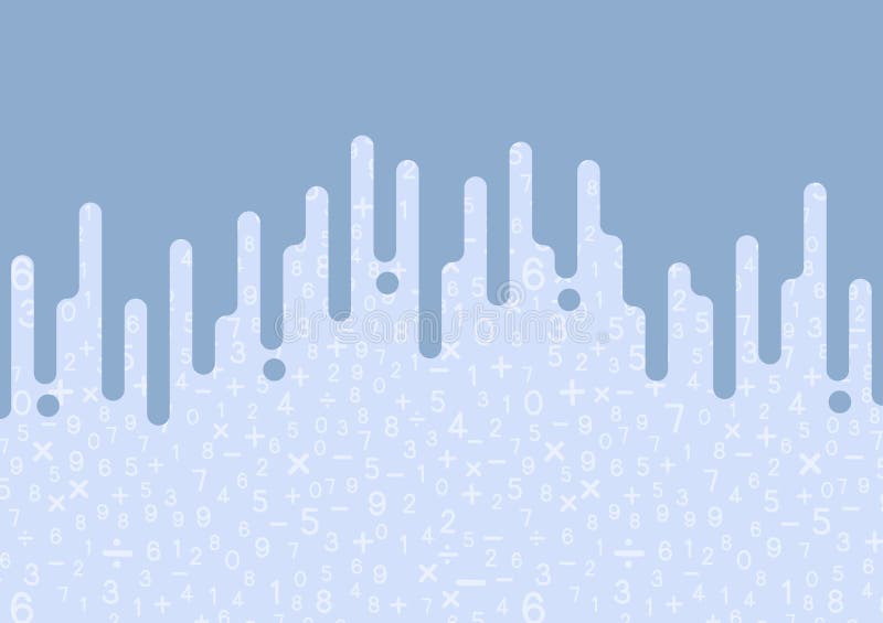 Creative Abstract Math Symbol Random Number Decoration Background Stock ...