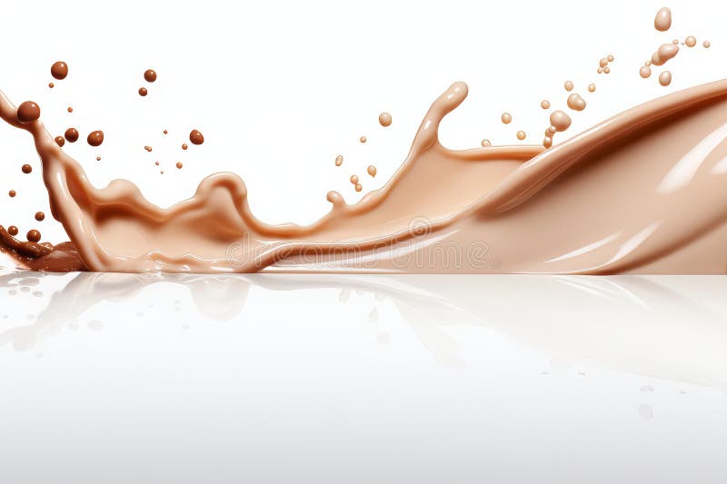 Creative Abstract Milk and Chocolate Wave Splash Ideal for Innovative ...