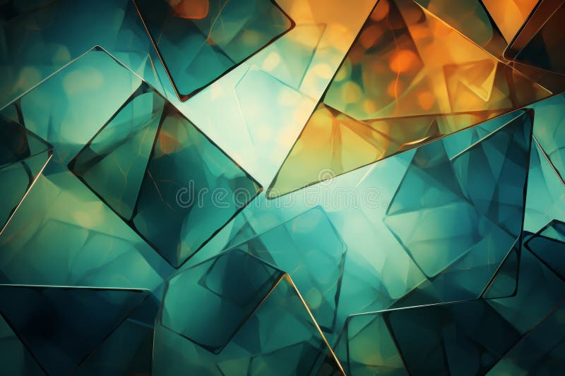 Creative Abstract Modern Glass Background with Bold Shapes and Elements ...