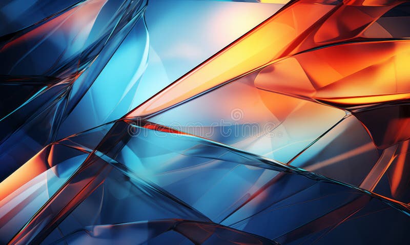 Creative Abstract Modern Glass Background with Bold Shapes and Elements ...