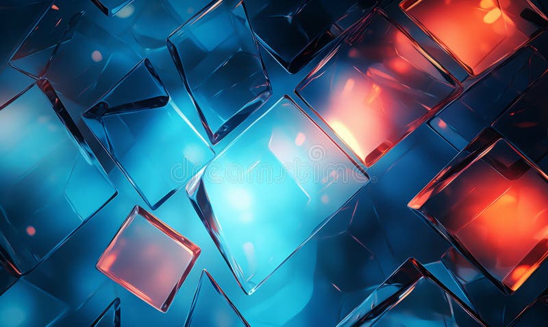 Creative Abstract Modern Glass Background with Bold Shapes and Elements ...