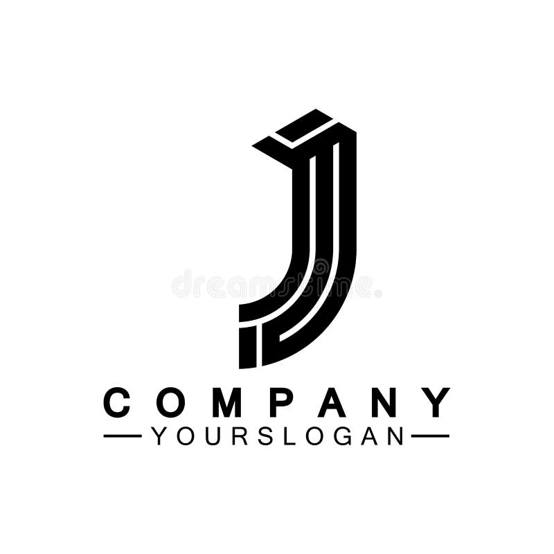 Creative Abstract Monogram Letter J Logo Icon Design Stock Vector ...