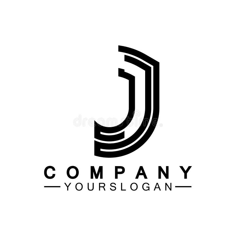 Creative Abstract Monogram Letter J Logo Icon Design Stock Vector ...