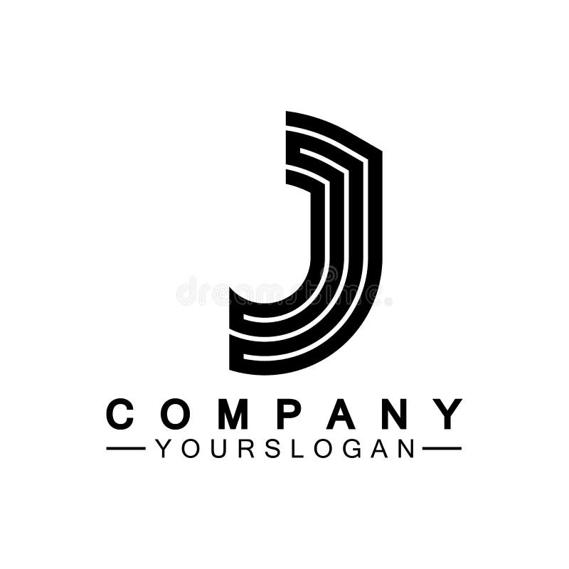 Creative Abstract Monogram Letter J Logo Icon Design Stock Vector ...