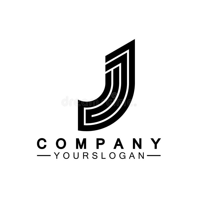 Creative Abstract Monogram Letter J Logo Icon Design Stock Vector ...