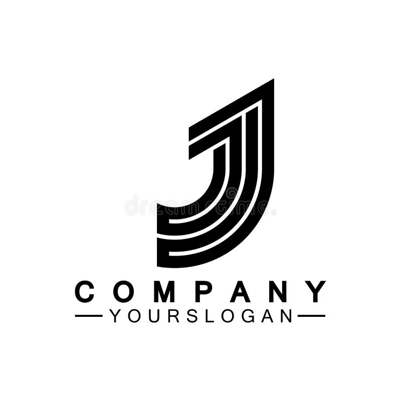 Creative Abstract Monogram Letter J Logo Icon Design Stock Vector ...