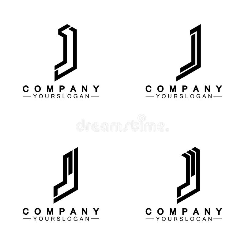Creative Abstract Monogram Letter J Logo Icon Design Stock Vector ...