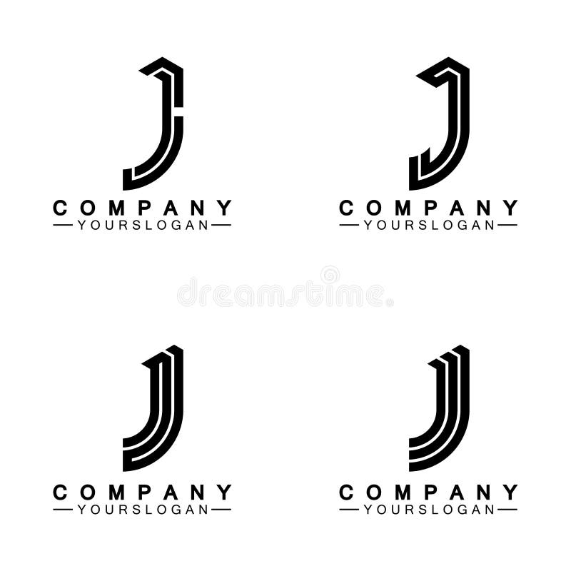 Creative Abstract Monogram Letter J Logo Icon Design Stock Vector ...