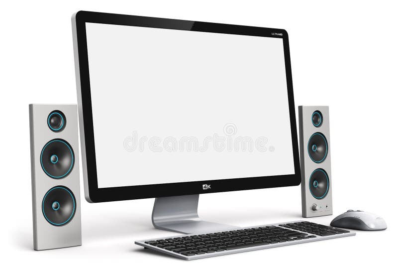 Desktop computer stock illustration. Illustration of desktop - 118512870
