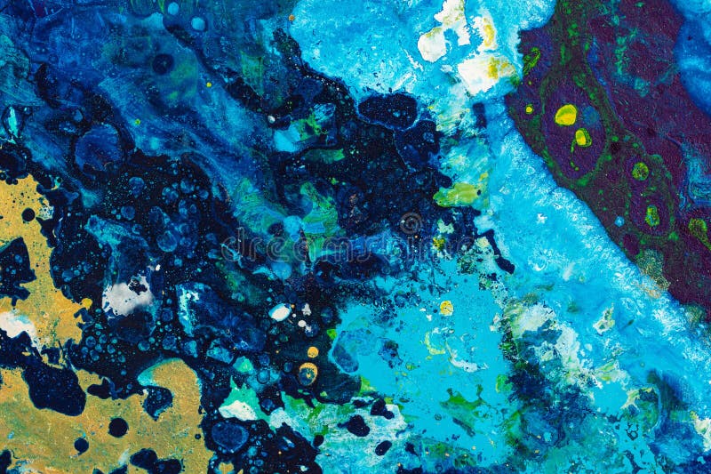 Creative Abstract Painting Background in a Gentle Blue Color. Stock ...