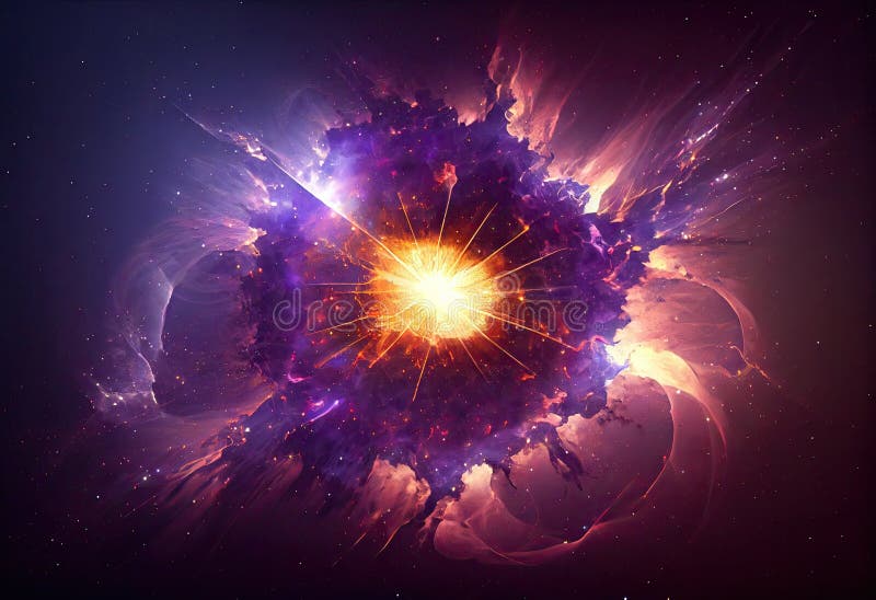 Creative Abstract Particles Background. Space Nebula Start Burst ...