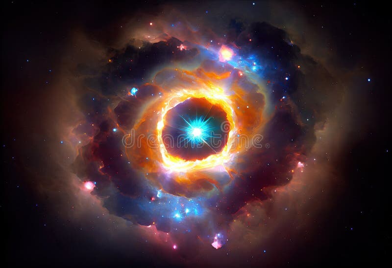 Creative Abstract Particles Background. Space Nebula Start Burst ...