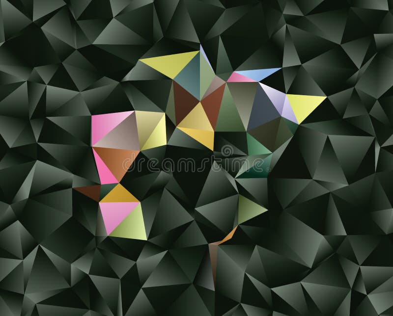 Creative Abstract Polygon Illustration. Vector Clip Art. Stock Vector ...