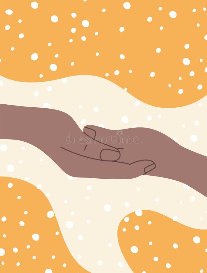 Creative Abstract Poster with Hands Stock Illustration - Illustration ...