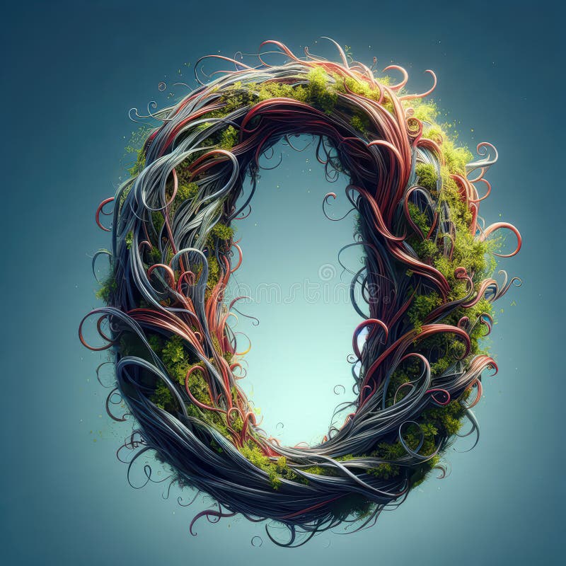 Creative Abstract Representation of the Number Zero with Vibrant ...