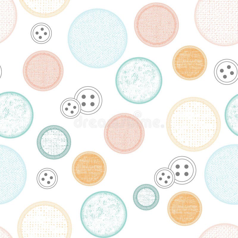 Creative Abstract Sewing Seamless Vector Pattern Background Design with ...