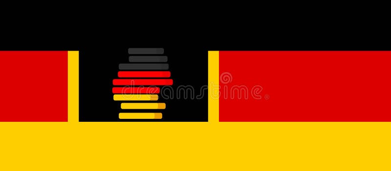 Creative Abstract Simplified Shape of the Map of Germany on Black Red ...