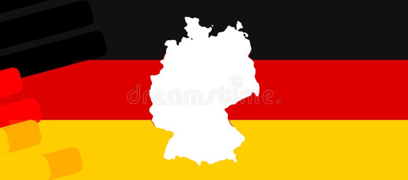 Creative Abstract Simplified Shape of the Map of Germany on Black Red ...