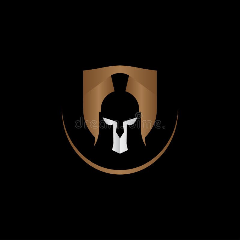 Creative Abstract Spartan Helmet Shield Logo Vector Stock Vector ...