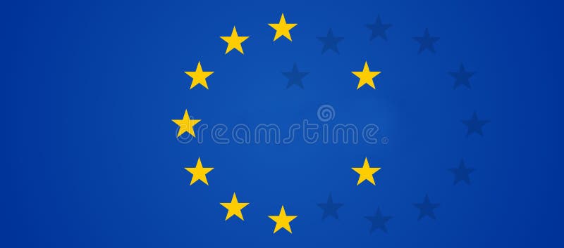 Creative Abstract Stars of the Flag of Europe Background 3d ...