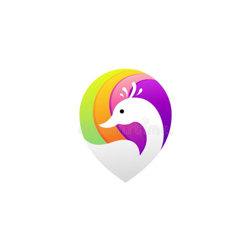 Creative Abstract Swan Logo Colorful, 3d Style Design Stock ...