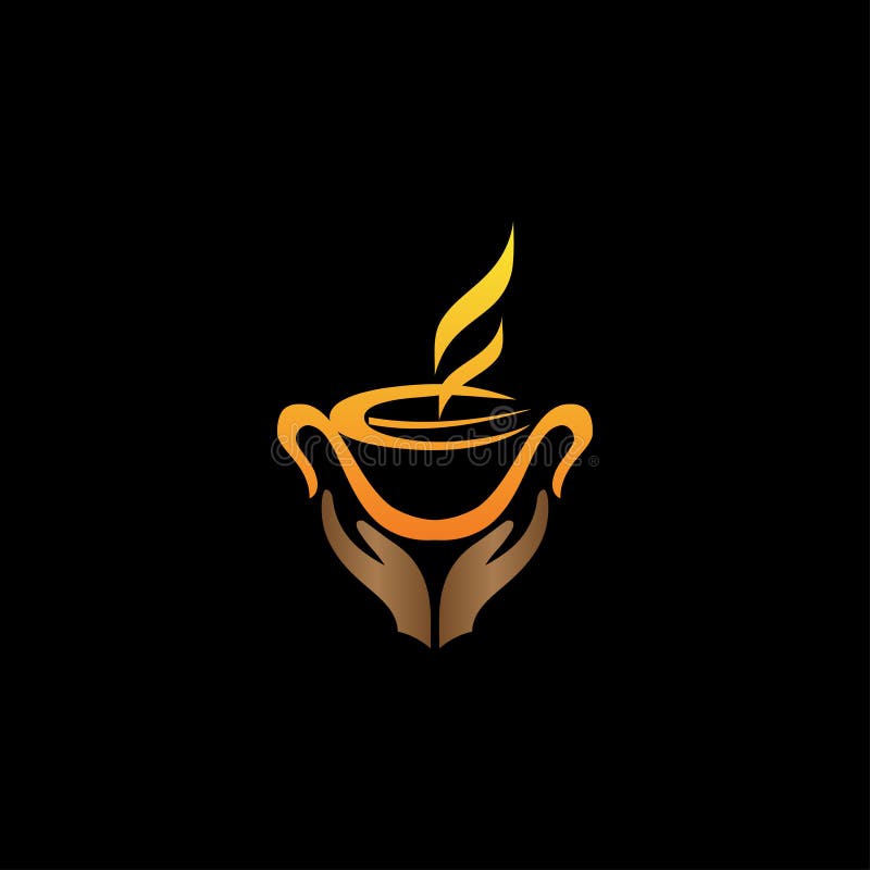 Creative Abstract Tea Cup Leaf Logo Design Stock Vector - Illustration ...