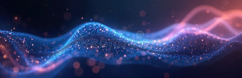 Creative Abstract Tech Wave Background with Blue and Red Light Digital ...