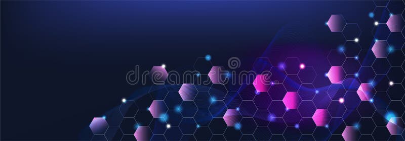 Creative Abstract Technology Background with Polygon Shapes, Lines and ...