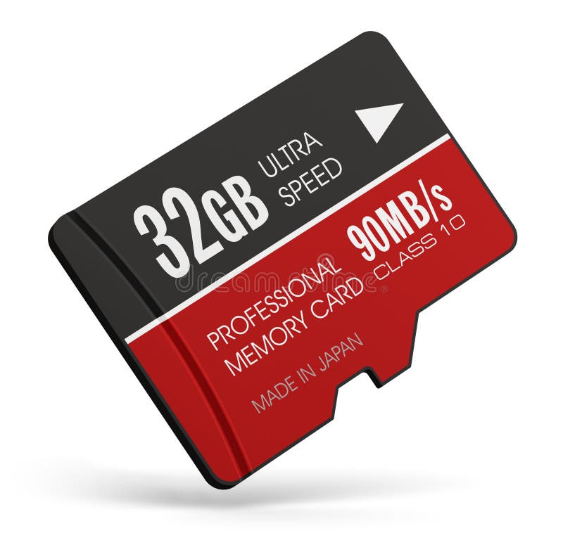 High Speed 32GB MicroSD Flash Memory Cards Stock Illustration ...