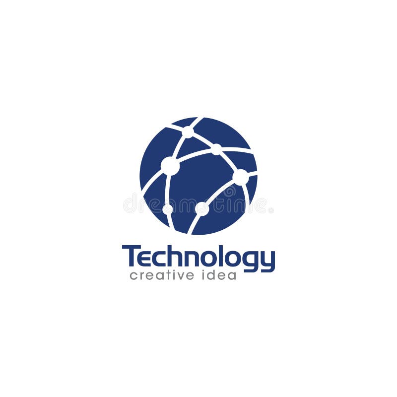 Creative Abstract Technology Concept Logo Design Template Stock Vector ...