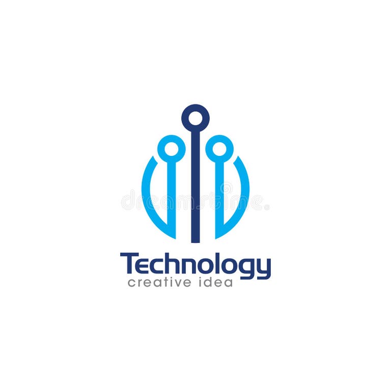 Creative Abstract Technology Concept Logo Design Template Stock Vector - Illustration of ...
