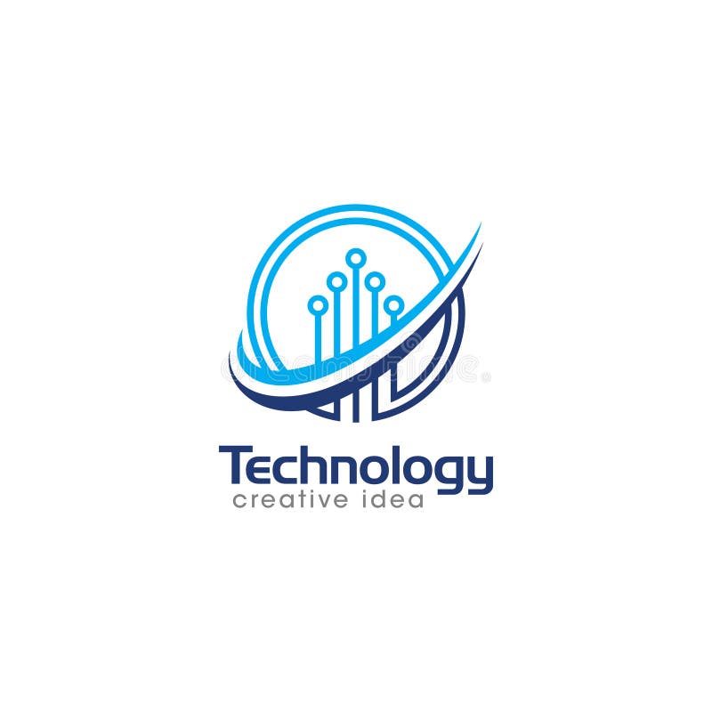 Creative Abstract Technology Concept Logo Design Template Stock Vector - Illustration of element ...