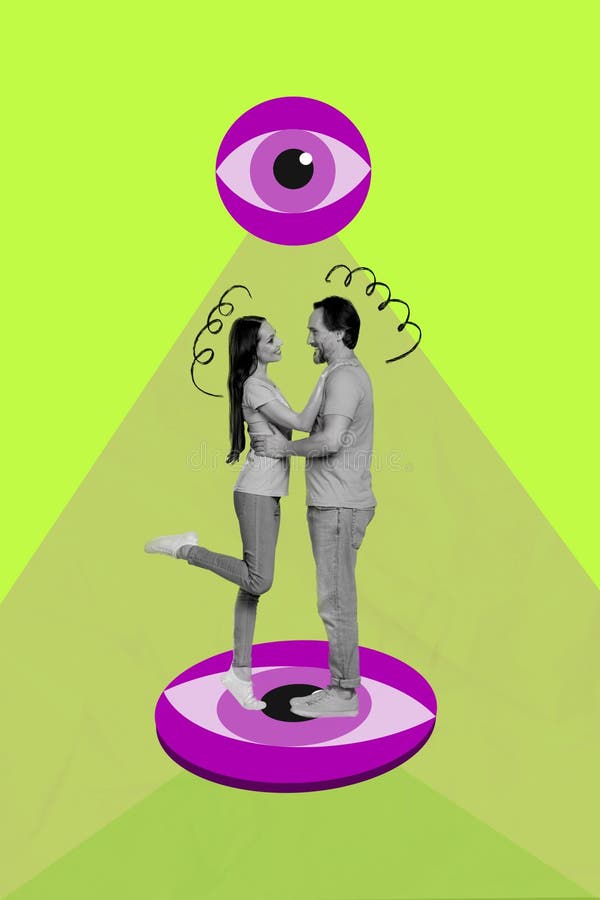 Creative Abstract Template Graphics Collage Image of Eye Watching ...