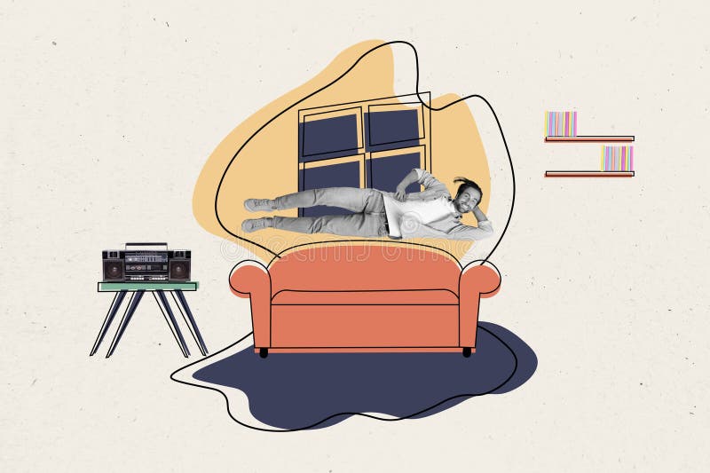 Creative Abstract Template Graphics Collage Image of Smiling Funny Guy ...