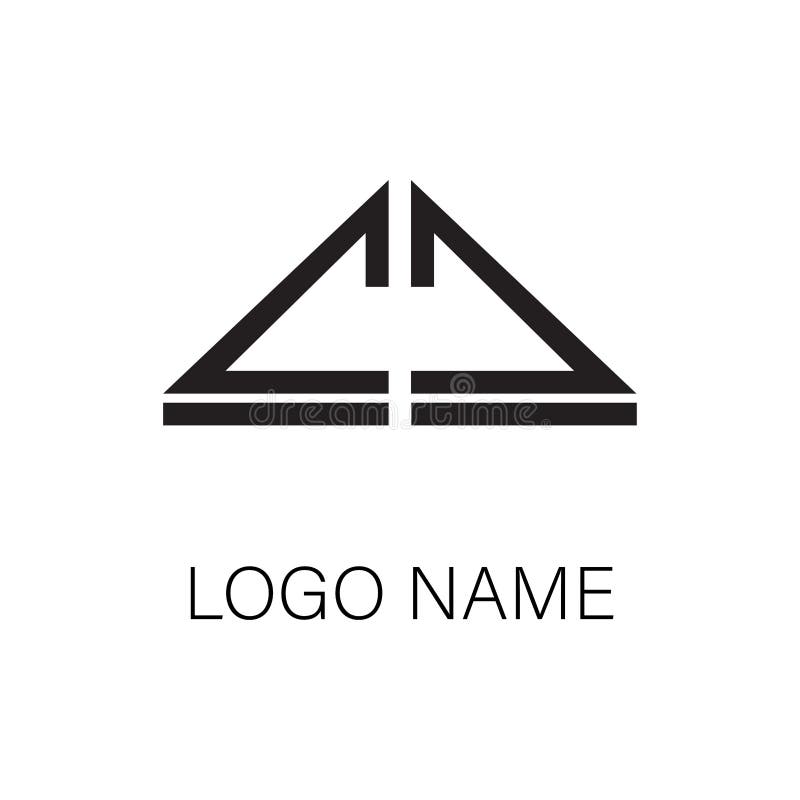 Creative Triangle Shape Logo Design. Stock Vector - Illustration of ...