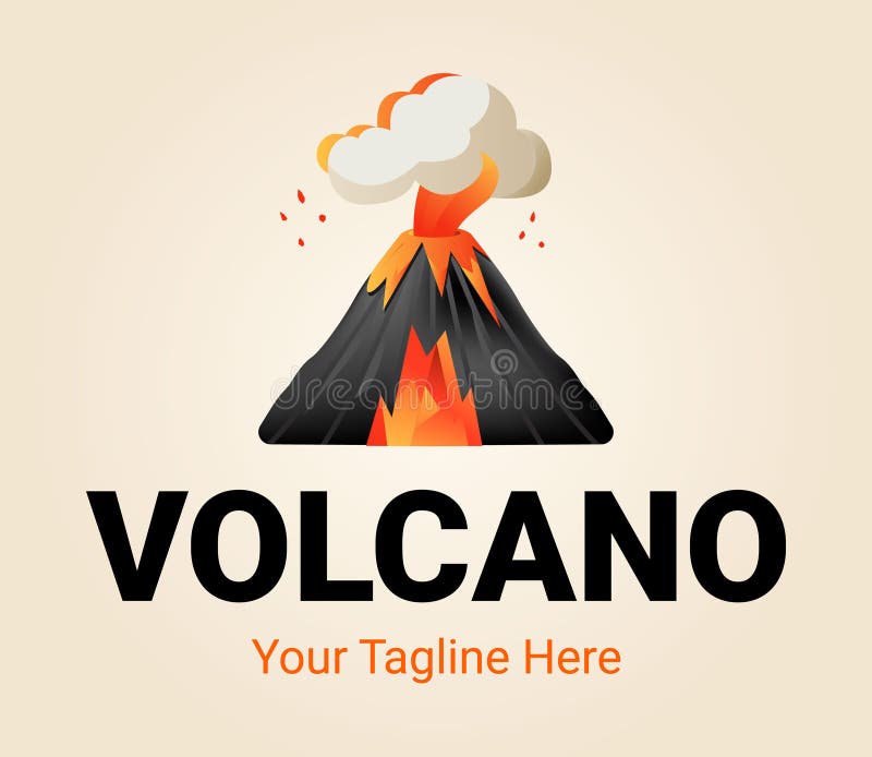 Creative Abstract Volcano Logo. Power of Nature Concept Stock Vector ...