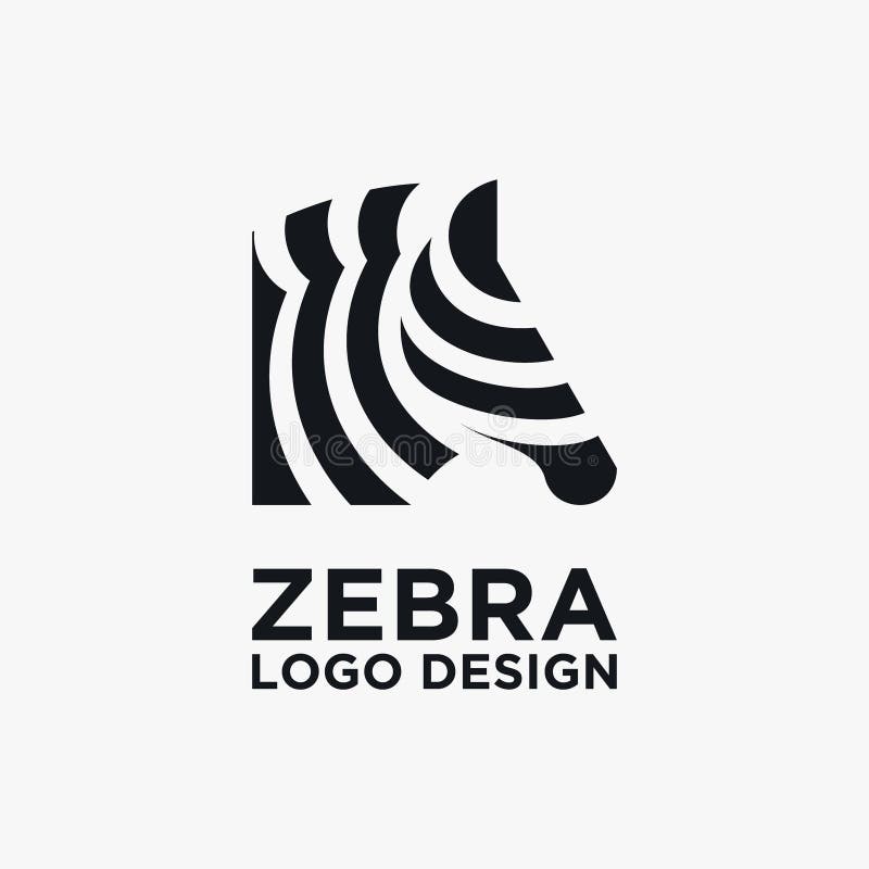 Zebra Logo Design Inspiration. Zebra Logo on White Background Stock ...