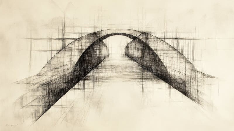 A Creative Abstraction of a Bridge Showcasing Unique Geometrical Lines ...