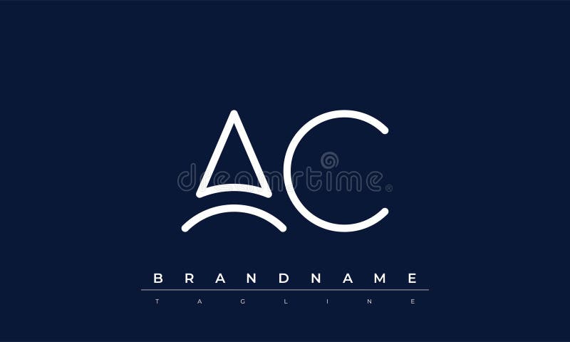 Creative AC Letter Initial Logo Vector Image Stock Vector ...