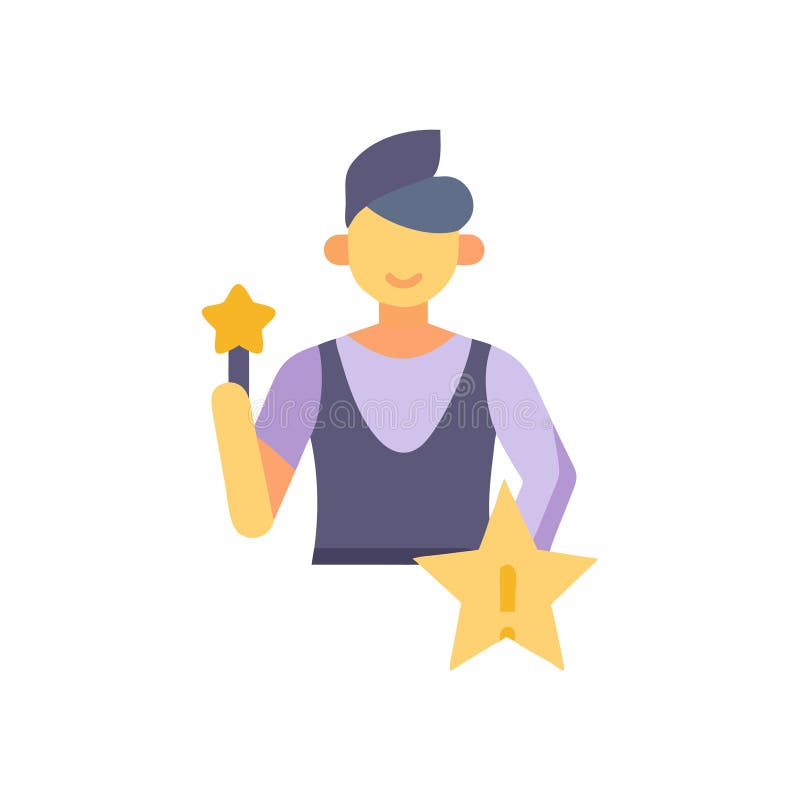 Creative Actor Icon for Art and Drama Stock Illustration - Illustration ...