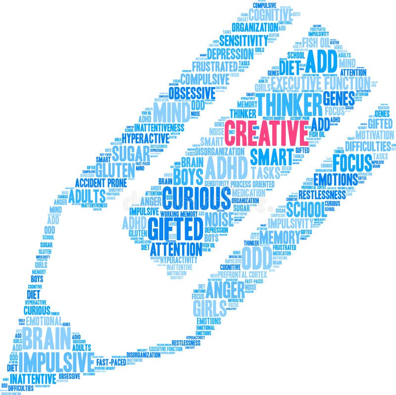 Creative Word Cloud stock illustration. Illustration of emotions ...