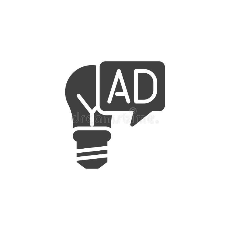 Creative Advertisement Vector Icon. Stock Vector - Illustration of ...