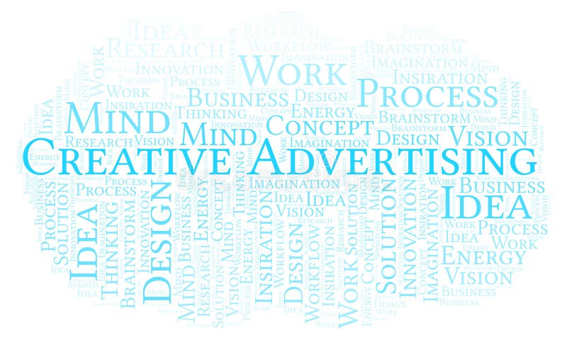 Creative Advertising Word Cloud, Made with Text only. Stock ...