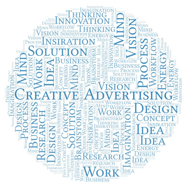 Creative Advertising Word Cloud, Made with Text only. Stock ...