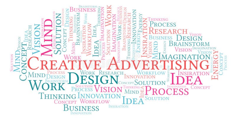 Creative Advertising Word Cloud, Made with Text only. Stock ...
