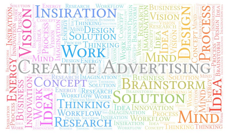 Creative Advertising Word Cloud, Made with Text only. Stock ...