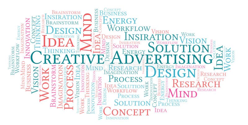 Creative Advertising Word Cloud, Made with Text only. Stock ...